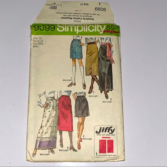 Simplicity | Dresses | Vtg 7s Simplicity Dress Pattern 9099 Mini Midi ...